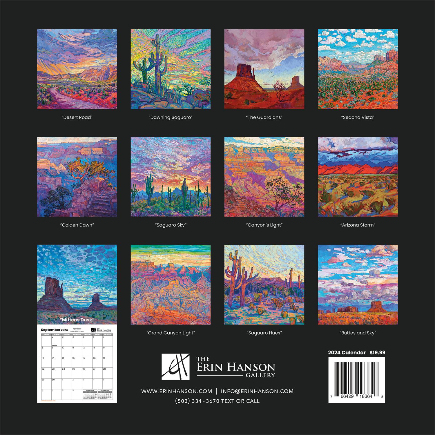 2024 Calendar - Arizona Deserts
