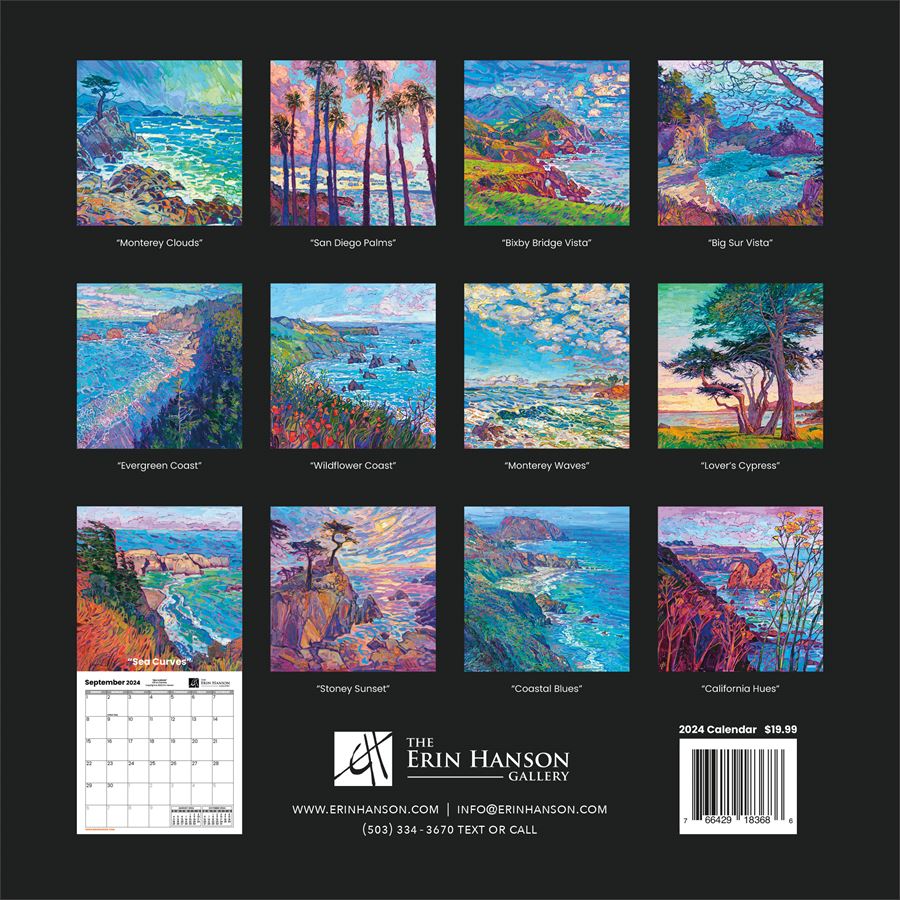 2024 Calendar - California Coastline