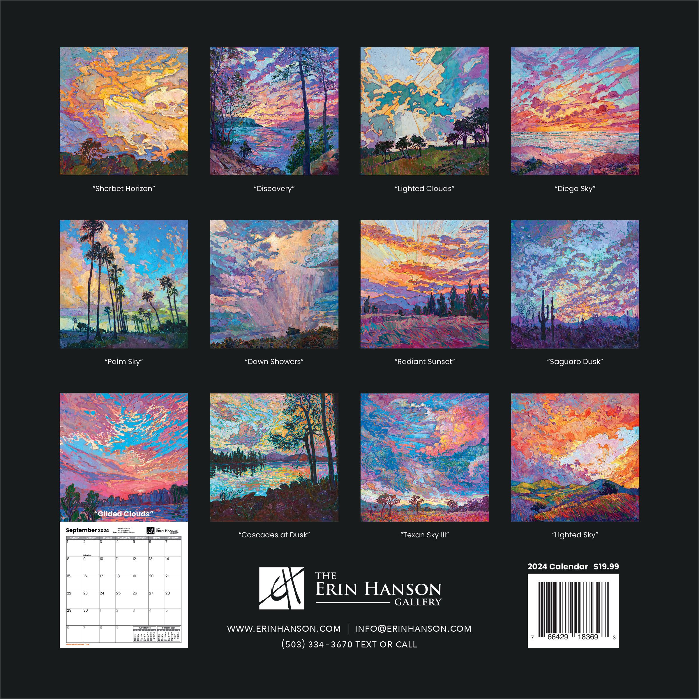 2024 Calendar - Colors of Sunset