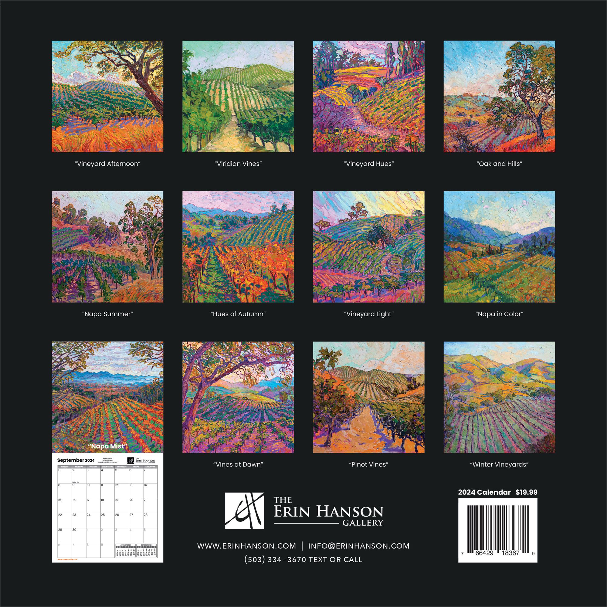2024 Wall Calendar - Wine Country