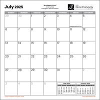 2025 Wall Calendar - Color Wheel