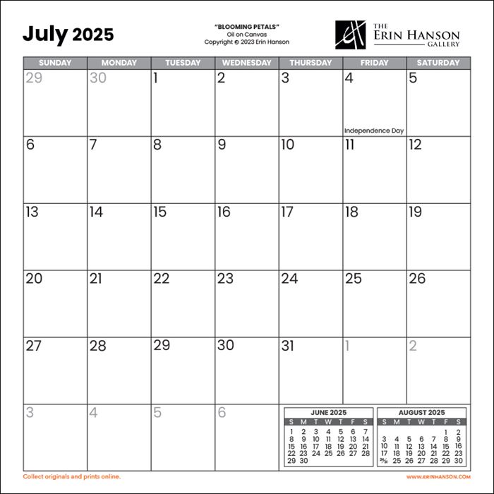 2025 Wall Calendar - Crystal Light