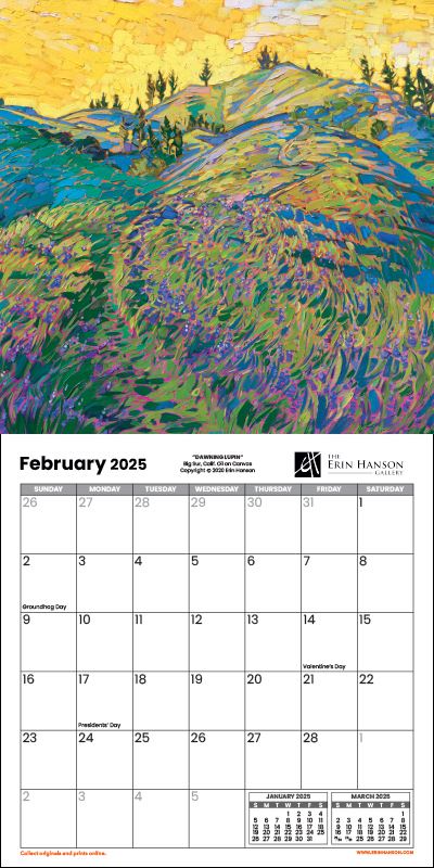 2025 Wall Calendar - California Vistas