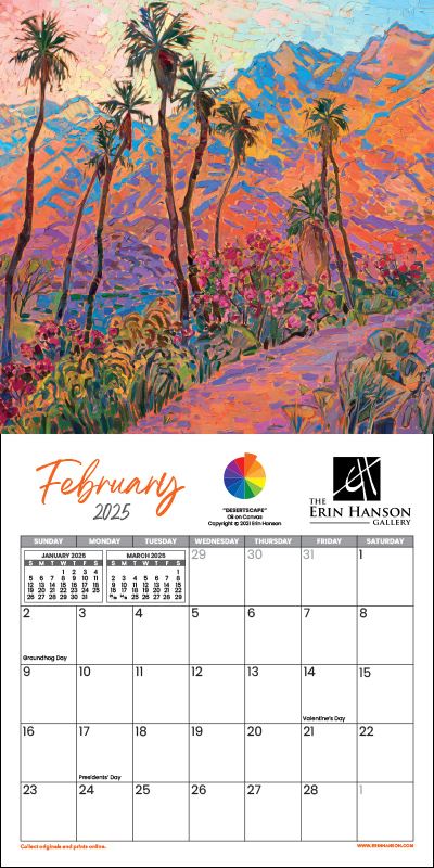 2025 Wall Calendar - Color Wheel