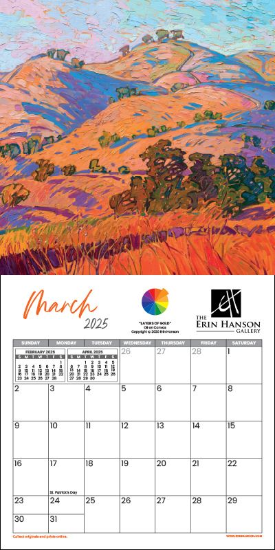 2025 Wall Calendar - Color Wheel