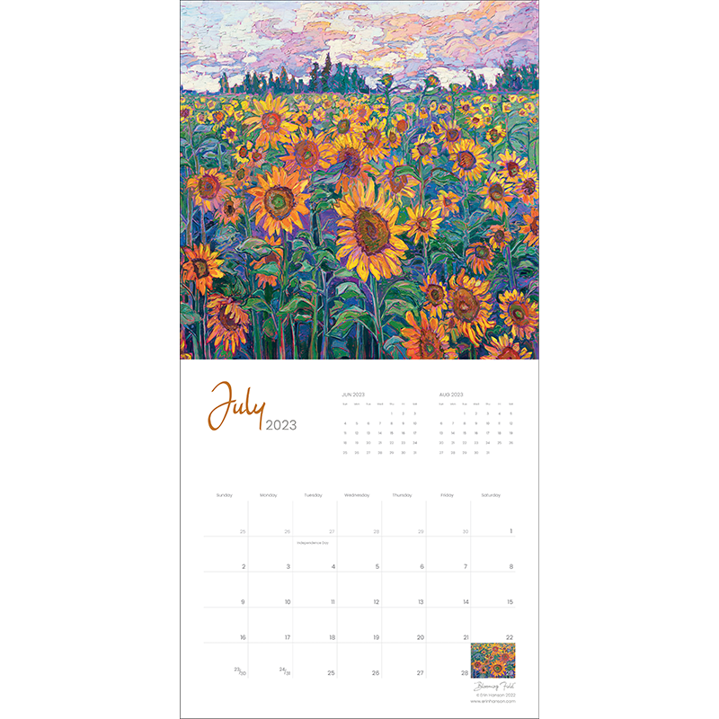 2023 Wall Calendar - Sunflowers